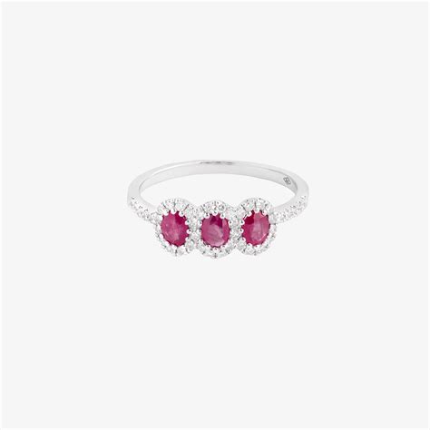 Ruby Triple Rosette Ring Venetia Vildiridis E Shop