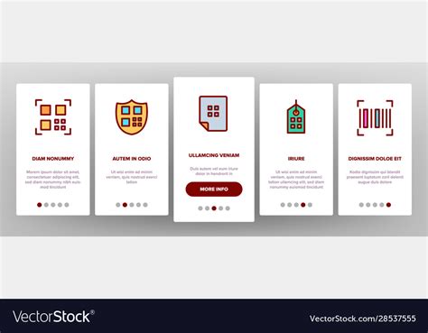 Qr Code Scan Onboarding Icons Set Royalty Free Vector Image