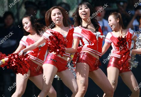 Chinese Cheerleaders Entertain Crowd During Exhibition Editorial Stock