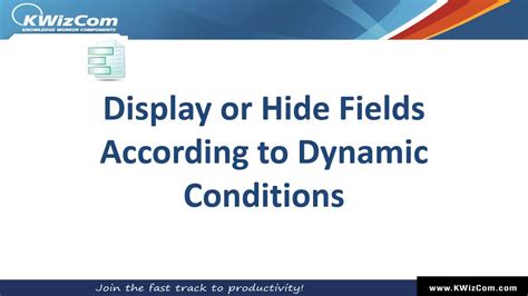 03 Display Or Hide Sharepoint Fields According To Dynamic Conditions Youtube