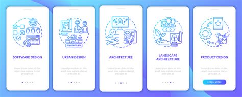 Codesign Application Fields Onboarding Mobile App Page Screen With Concepts Stock Illustration
