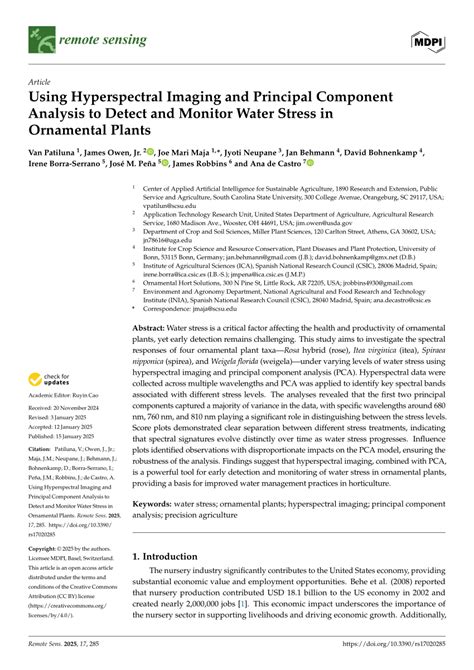pdf using hyperspectral imaging and principal component analysis to