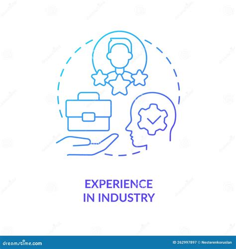 Experience In Industry Blue Gradient Concept Icon Stock Vector Illustration Of Icon Logo