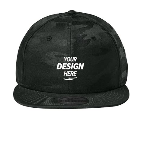 Custom New Era Camo Flat Bill Snapback Cap Design Online