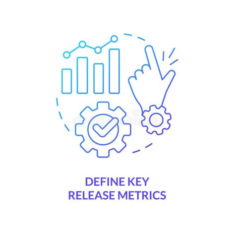 Define Key Metrics Blue Gradient Concept Icon Stock Vector