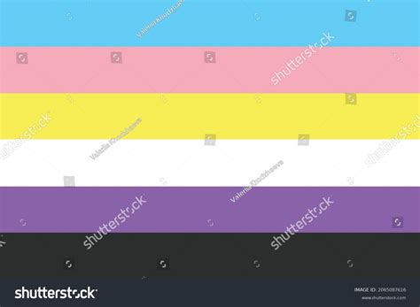 nonbinary trans flag nonbinaryflux transgender sexual stock vector