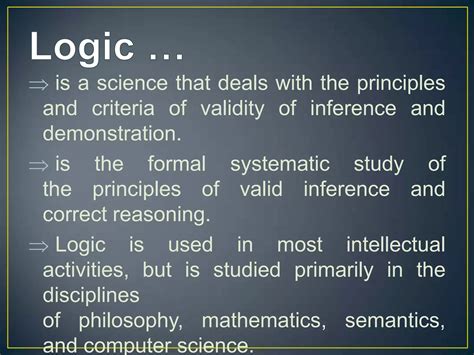 Logic And Set Theory Pptx Physics Science