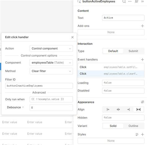 Filter Table With Button Handlers 💬 App Building Retool Forum