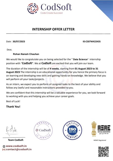 Rohan Chauhan On Linkedin Internshipopportunity Codsoft