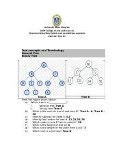 Exercise Tree A Questions Docx Universiti Utara Malaysia UUM College Of Arts And Sciences