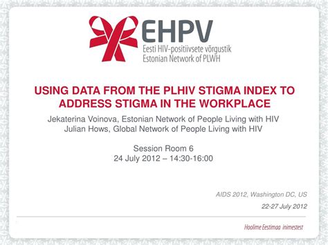 Ppt Using Data From The Plhiv Stigma Index To Address Stigma In The