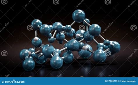 Molecules Science And Technology Blue Abstract Background Stock