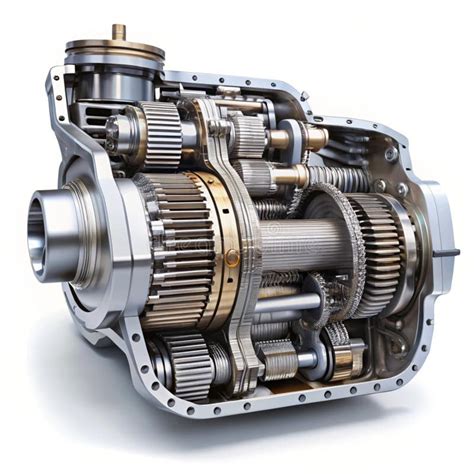 Complex Car Transmission Gear System Close Up Suitable For Vehicle