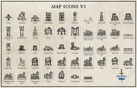 Map Icons V Mapmaking Fantasy World Map Map Icons Fantasy Map Making