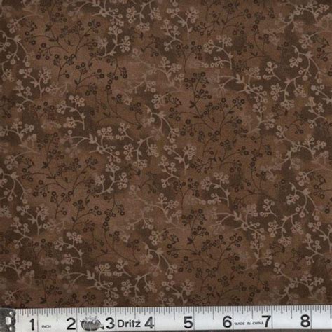 Brown Floral Fabric Etsy