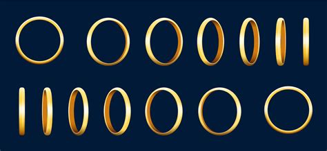 3d Golden Ring Rotate Animation Game Sprite Sheet 16143089 Vector Art At Vecteezy