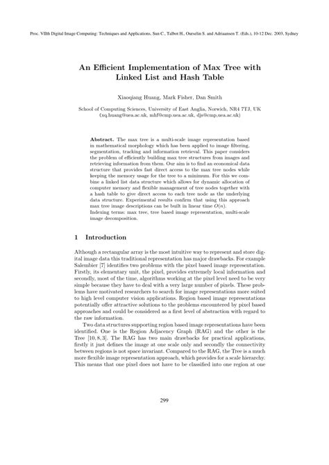 Pdf An Efficient Implementation Of Max Tree With Linked List And Hash Table