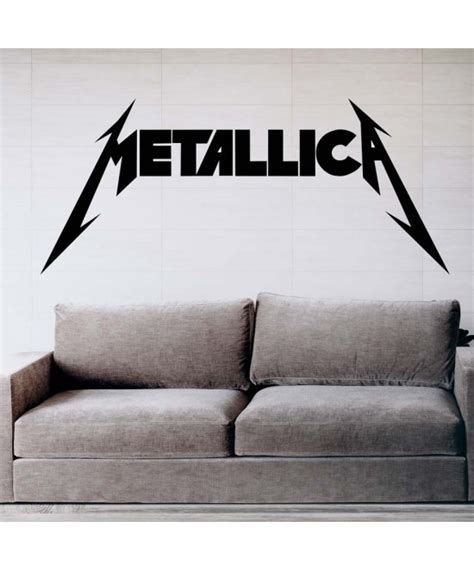 Стикер за стена с надпис лого на Metallica декорация маняци —