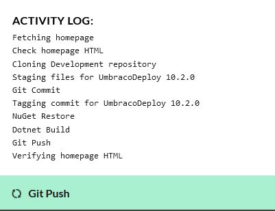 Upgrade Progress Indikator Stuck On Git Push Issue Umbraco Umbraco Cloud Issues GitHub