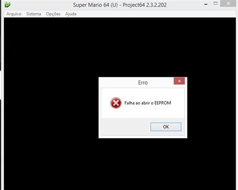Falha Ao Abrir O Eeprom No Project 64 23 Jogo Não Abre Ou Dá Erro