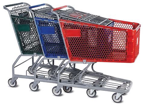 Plastic Shopping Carts Rust Proof Quiet And Customizable Grocery Carts