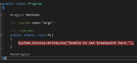 C A Breakpoint Cound Not Be Inserted At This Location Because Of
