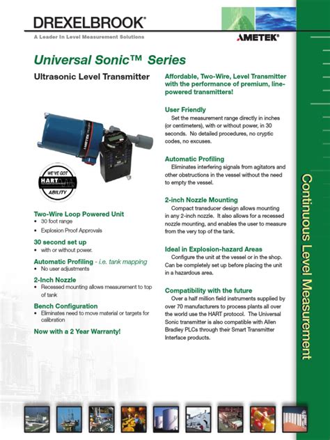 Ametek Drexelbrook Ultrasonic Level Transmitter Pdf Frequency Ametek Drexelbrook Ultrasonic Level Transmitter Pdf Frequency