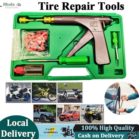 ⚡️local Delivery⚡️ Tubeless Wheel Vacuum Tire Repair Tool Kit Portable