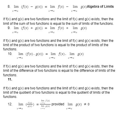 Limit Continuity And Differentiability
