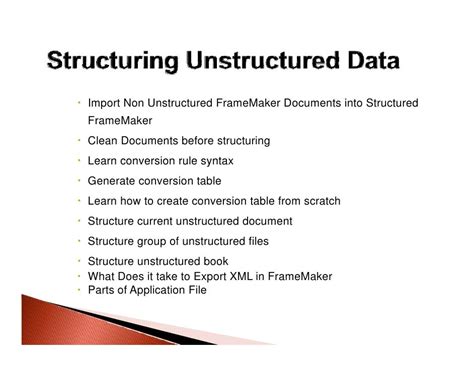 Moving From Unstructured Documents To Structured Xml