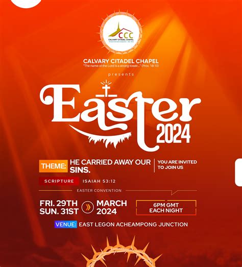 Easter Convention Flyer Event Flyer Graphic Design Business Church