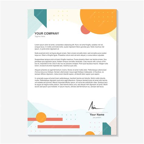 Modern Letter Template Background Design Premium Vector