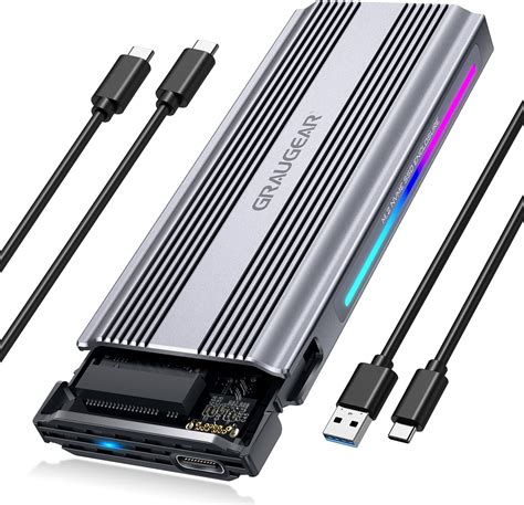 Sabrent Rocket Rgb Usb C 20gbps M2 Satanvme Ssd Enclosure