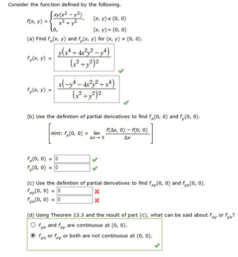 solved consider the function defined by the following xy x2 y2