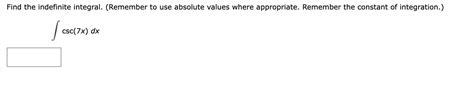 solved find the indefinite integral remember to use