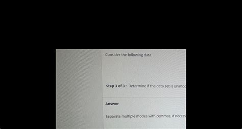 [answered] consider the following data step 3 of 3 determine if the