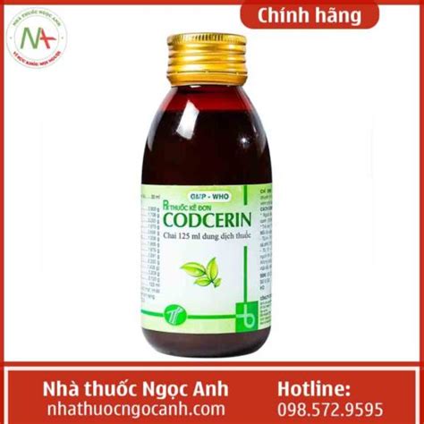Thuốc Codcerin Công Dụng Liều Dùng Lưu ý Tác Dụng Phụ Giá Bán