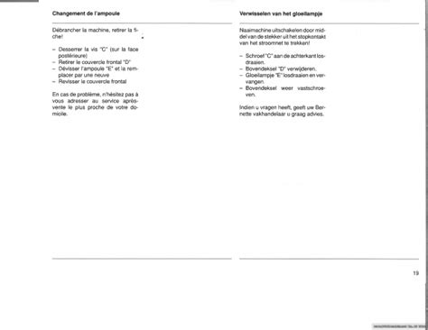 Bernette 705 User Guide Instruction Manual Pdf I Fix Machines