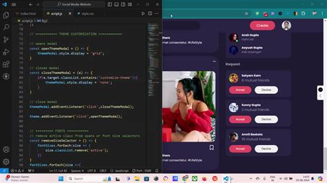 Finished My Front End Social Media Project Sushant Gupta Posted On