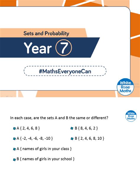 Y7 Sets And Probability Exemplar Questions Download Free Pdf