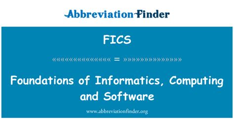 fics significa fundamentos de informática computação e software