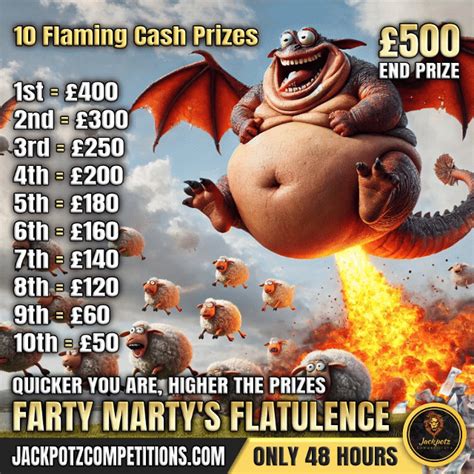 Farty Marty 💨 Jackpotz Competitions Gb