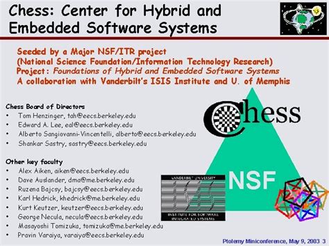 ptolemy project status and overview edward a lee