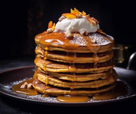 Premium Ai Image A Pumpkin Spice Pancake Stack