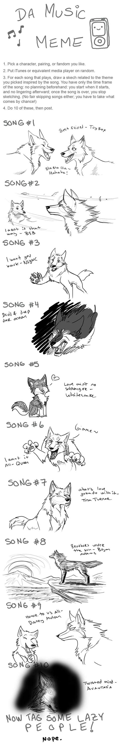 Music Meme By Zerwolf On Deviantart