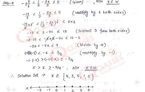 Class10 Icse Maths Important Questions Chapter Linear Inequations