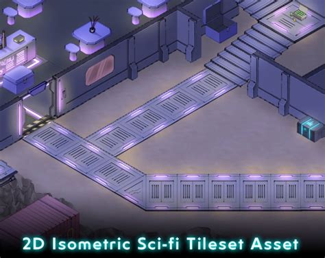 2d Isometric Sci Fi Tileset Environment Asset By Kunoichi Elf Indie