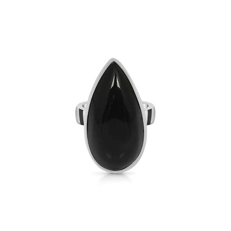Black Obsidian Rings Buy 925 Sterling Silver Black Obsidian Rings In