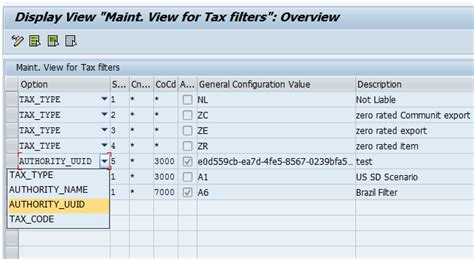 Other Configuration Tables