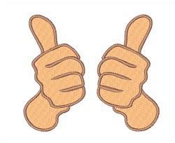 Two Thumbs Up Embroidery Design